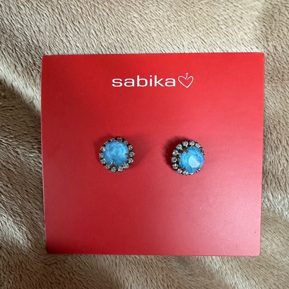 Sabika | Jewelry | Sabika Earrings Studs Blue | Poshmark